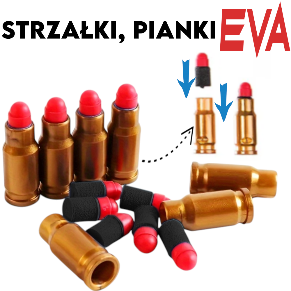 Policyjny Pistolet COLT Z Tłumikiem Na Strzałki Naboje Pianki EVA ...